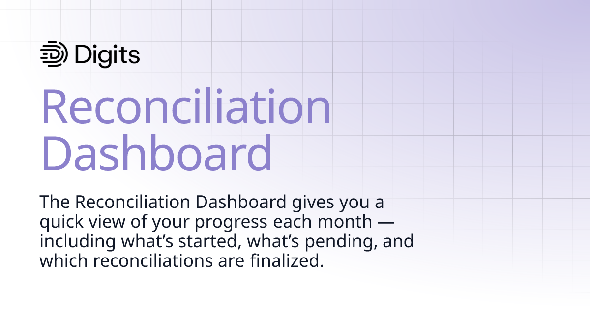 Reconciliation Dashboard | Digits Help Center